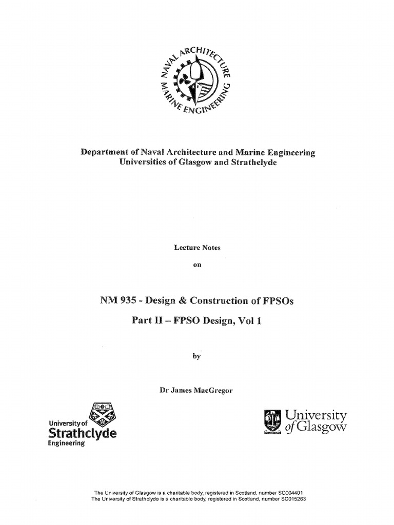 Design & Construction of FPSOs - Part II - PFSO Design, Vol1 | PDF