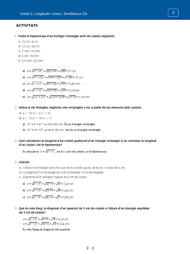 Unitat2 Solucionari | PDF