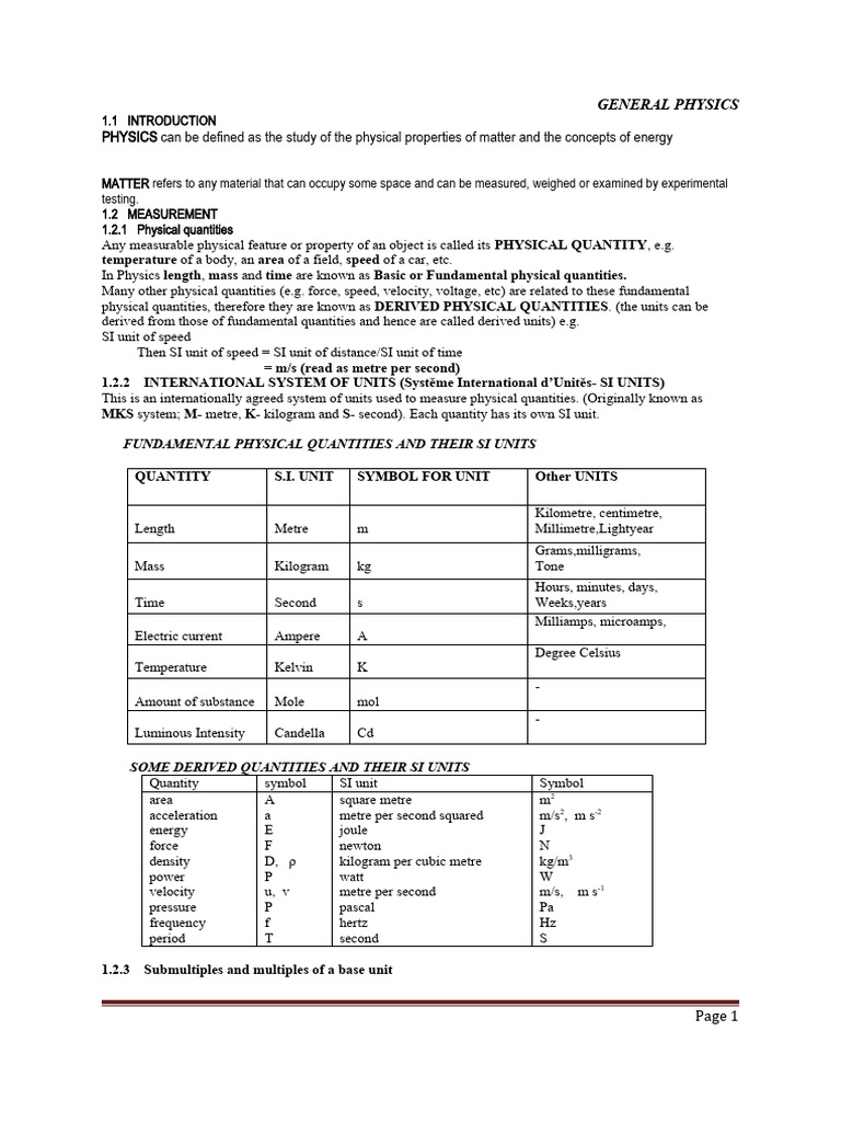 Physics Notebook 2 | PDF | International System Of Units | Speed