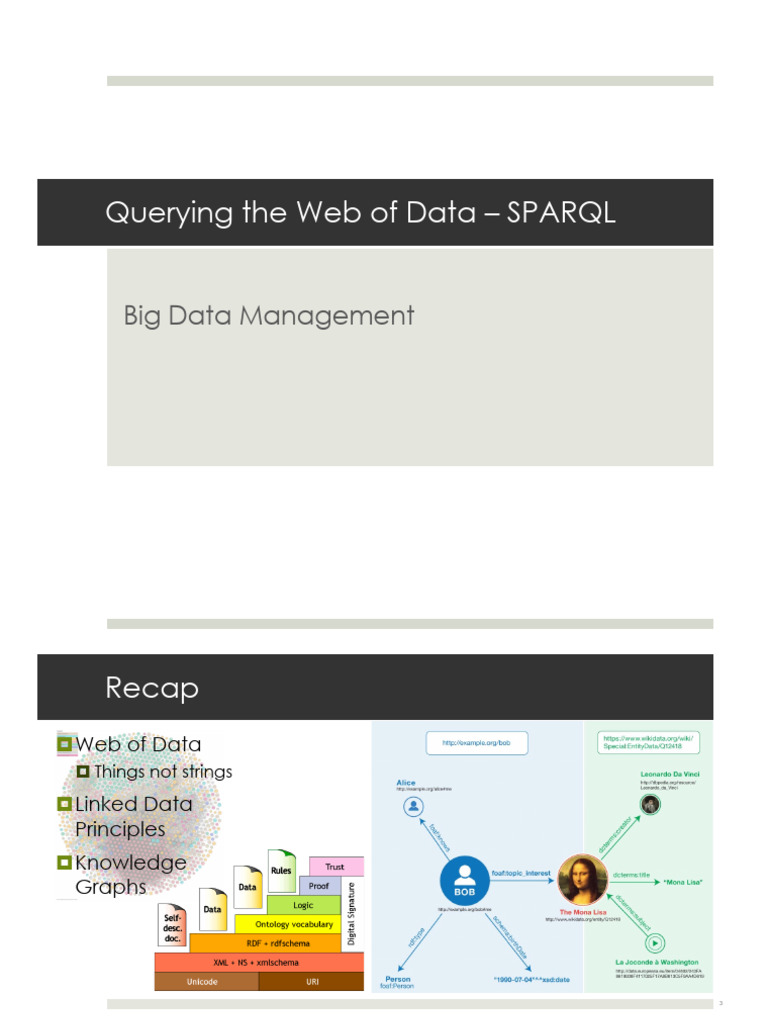 Querying The Web of Data - SPARQL | PDF | Resource Description Framework | Information Retrieval