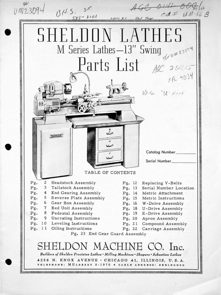 Sheldon Lathe 13 | PDF | Screw | Machining