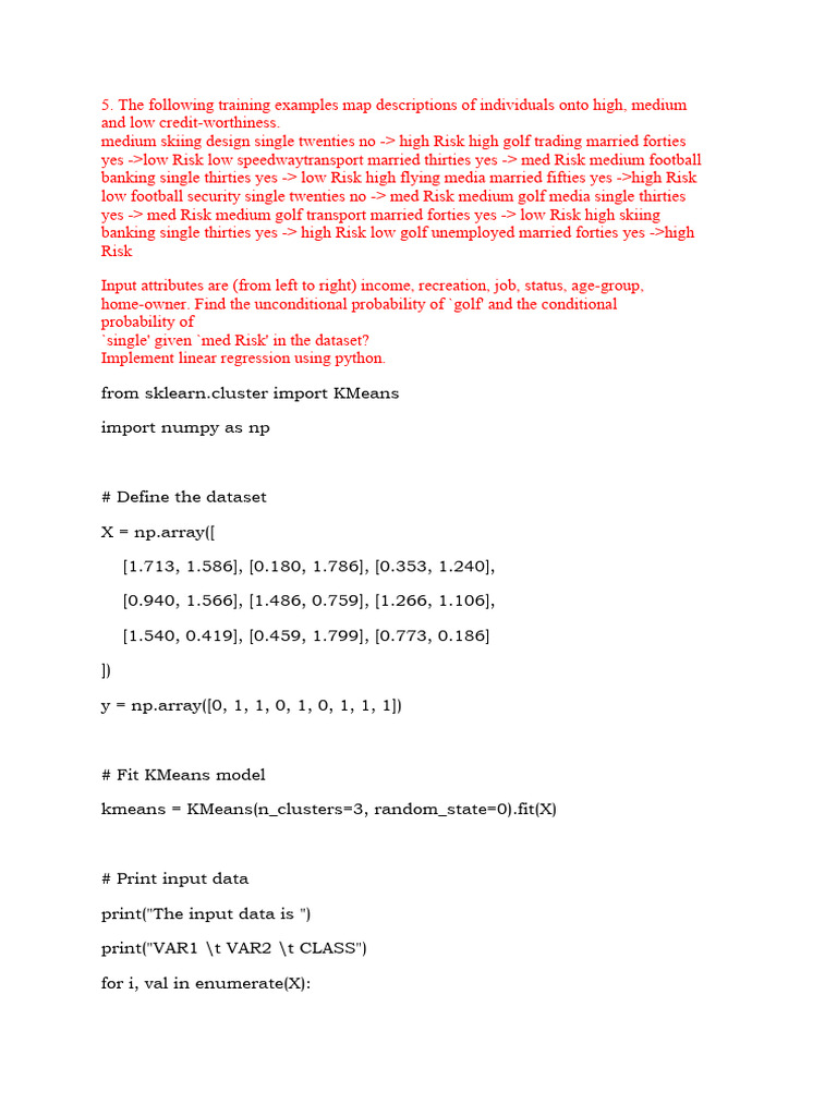 ML Lab Exp-5 | PDF ML Lab Exp-5 | PDF