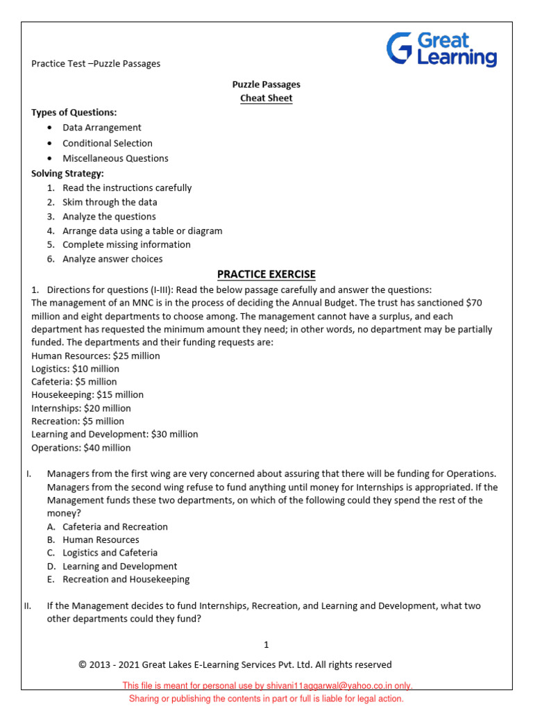 Puzzle Passages Practice Test Guide | PDF | Coffee