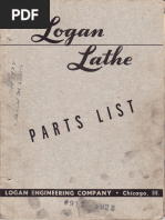 Logan 820 Lathe Manual | PDF | Machine Tool | Machines