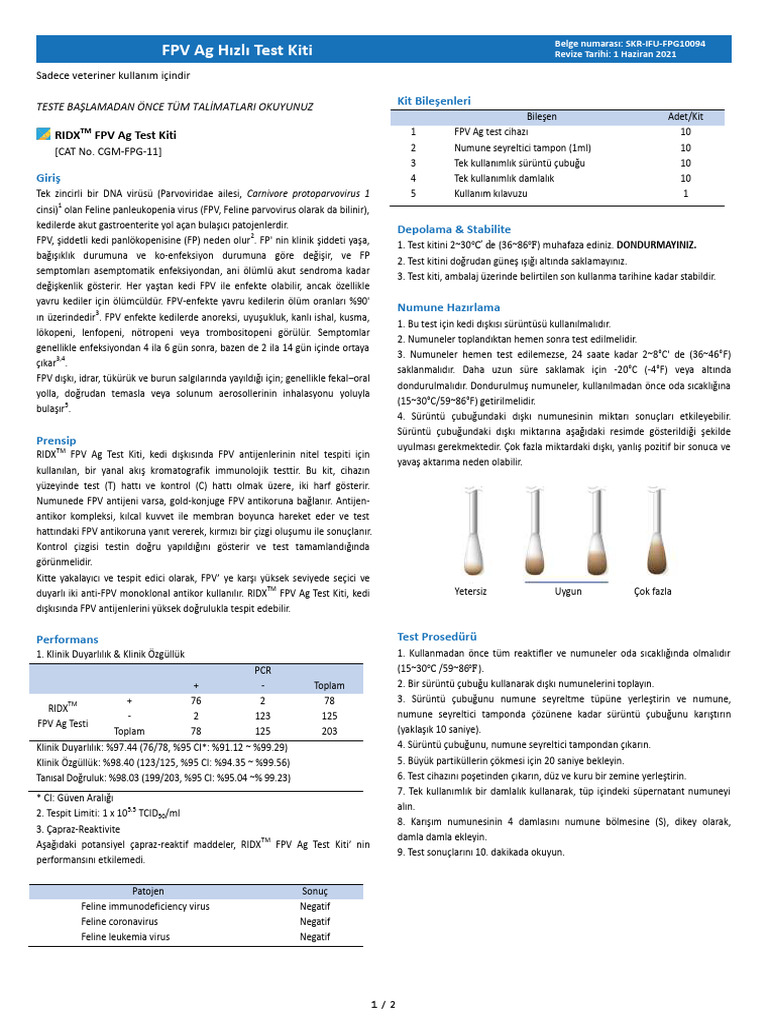 Ridx FPV Ag Test Kiti - 1 | PDF