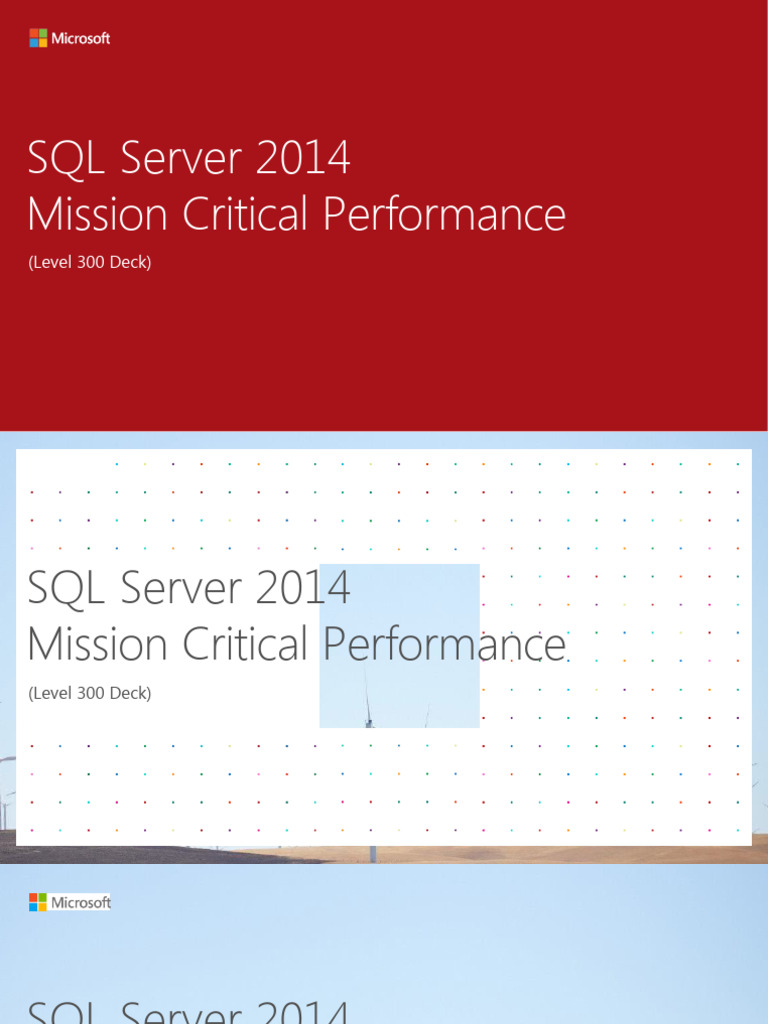 SQL Server 2014: In-Memory OLTP Guide | PDF | Microsoft Sql Server | Database Index