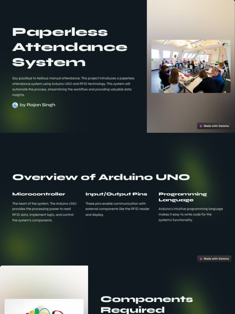 Paperless Attendance System | PDF | Arduino | Radio Frequency ...