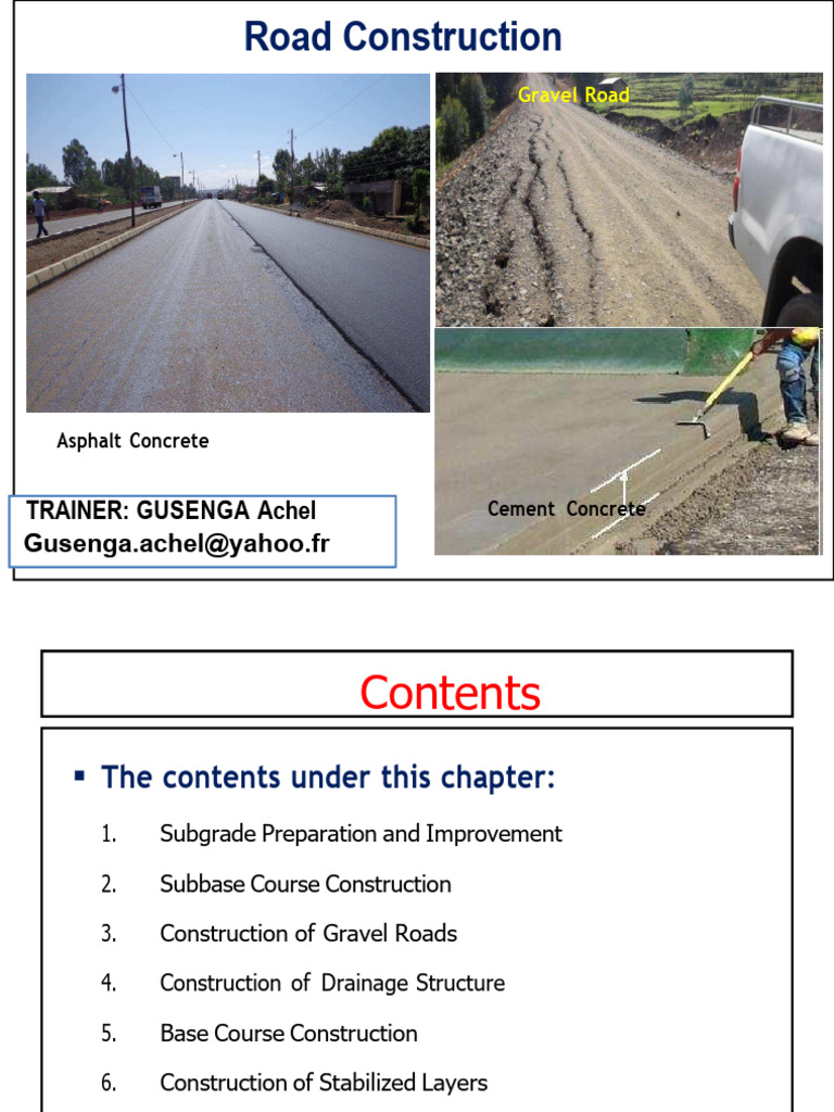 Introduction To Road Construction | PDF | Road | Soil