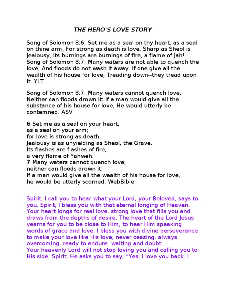Script For CD God's Love Story | PDF | God The Father | Song Of Songs