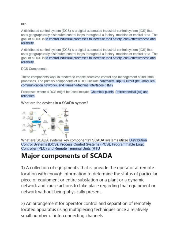 General Note For SCADA | PDF | Scada | Computer Network
