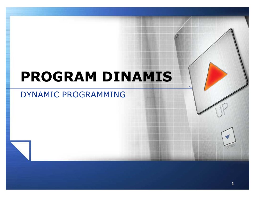 Program Dinamik | PDF | Metode & Bahan Ajar | Teknologi & Rekayasa