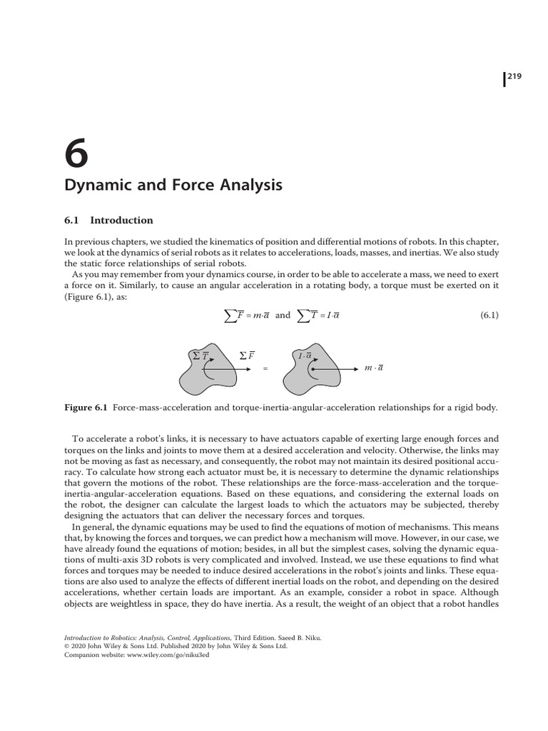 Robot Dynamics | PDF | Classical Mechanics | Force