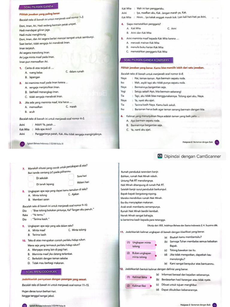 3 Rangkap B.Indonesia Bab 2 Kelas 3 | PDF