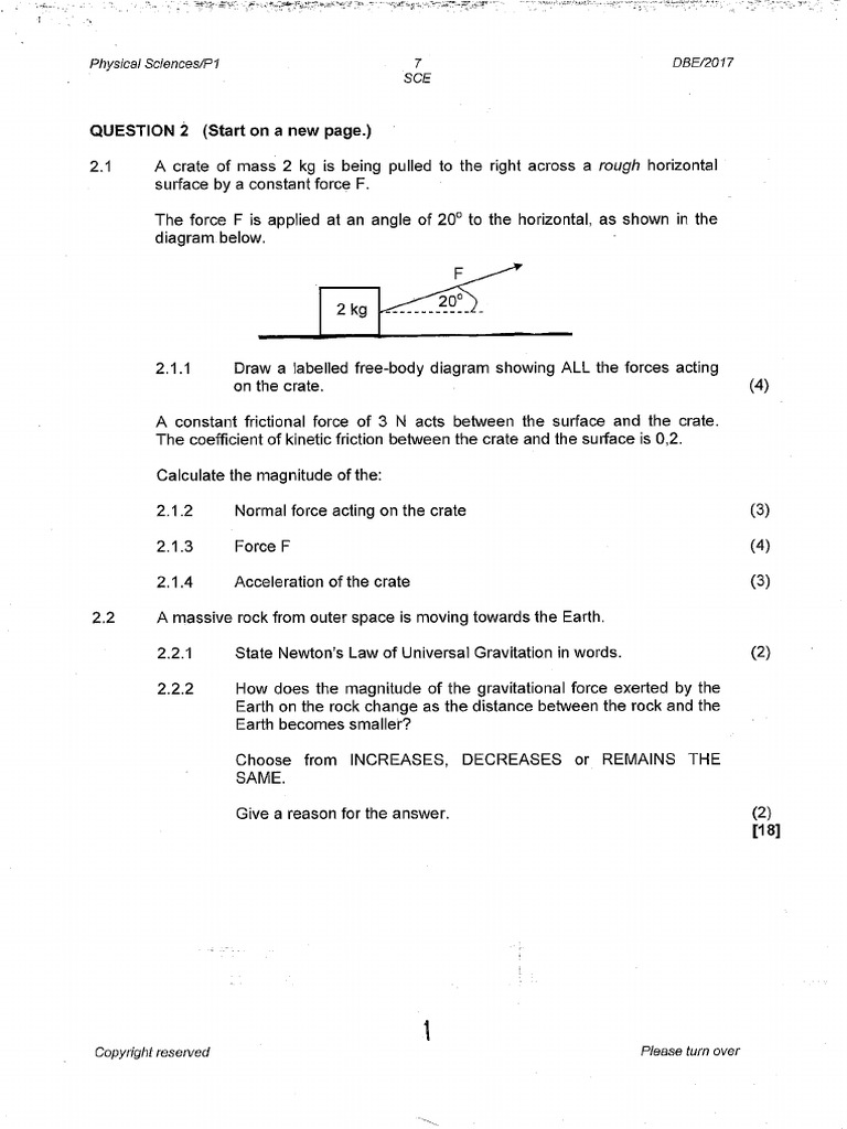 Physical Sciences Paper 1 | PDF