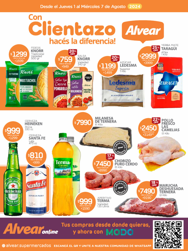 Clientazo Alvear 01-08-2024 | PDF | Tarjeta de débito | Tarjeta de crédito