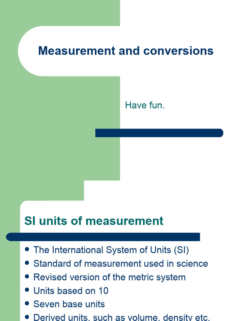 Measurement and Conversions | PDF | Significant Figures | Measurement