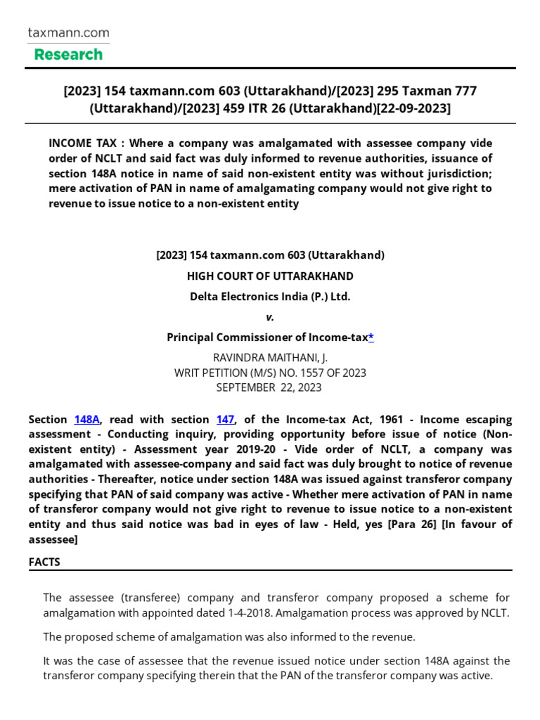 Notice Issued To Non-Existent Company | PDF | Appeal | Judgment (Law)