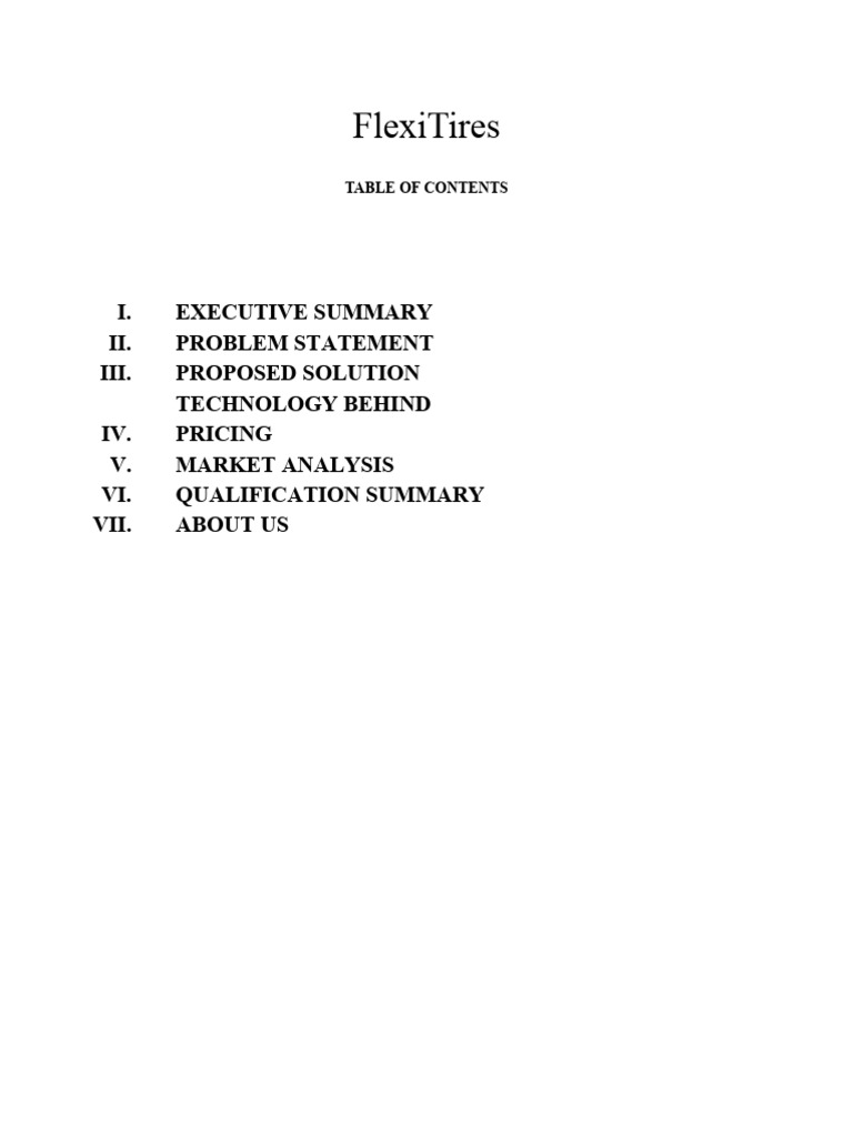 FlexiTires Written Business Proposal | PDF | Tire | Shape Memory Alloy