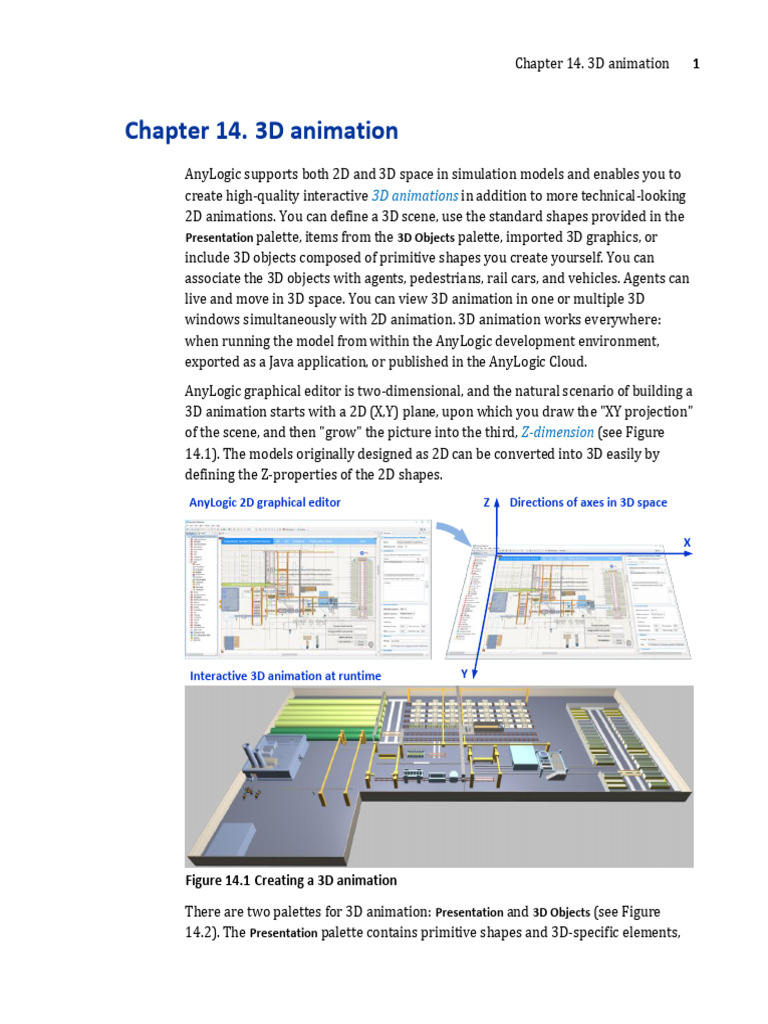 AnyLogic 3D Animation Guide | PDF | 3 D Computer Graphics | 2 D Computer Graphics