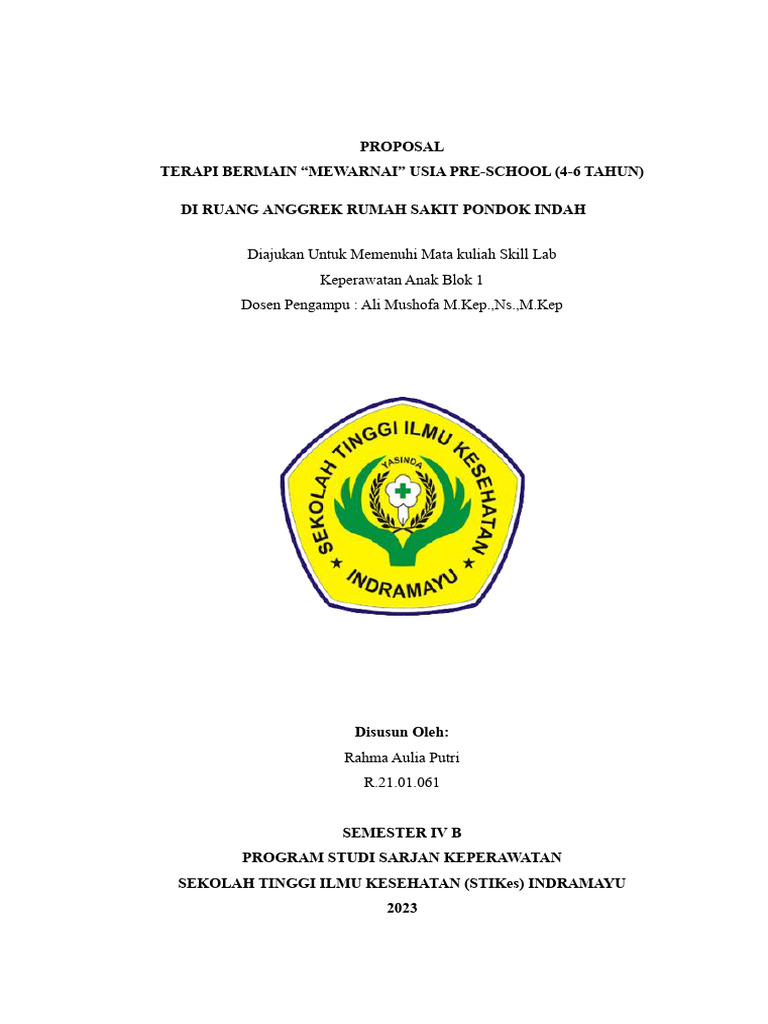 Proposal Mewarnai - Rahma Salinan | PDF | Sains & Matematika