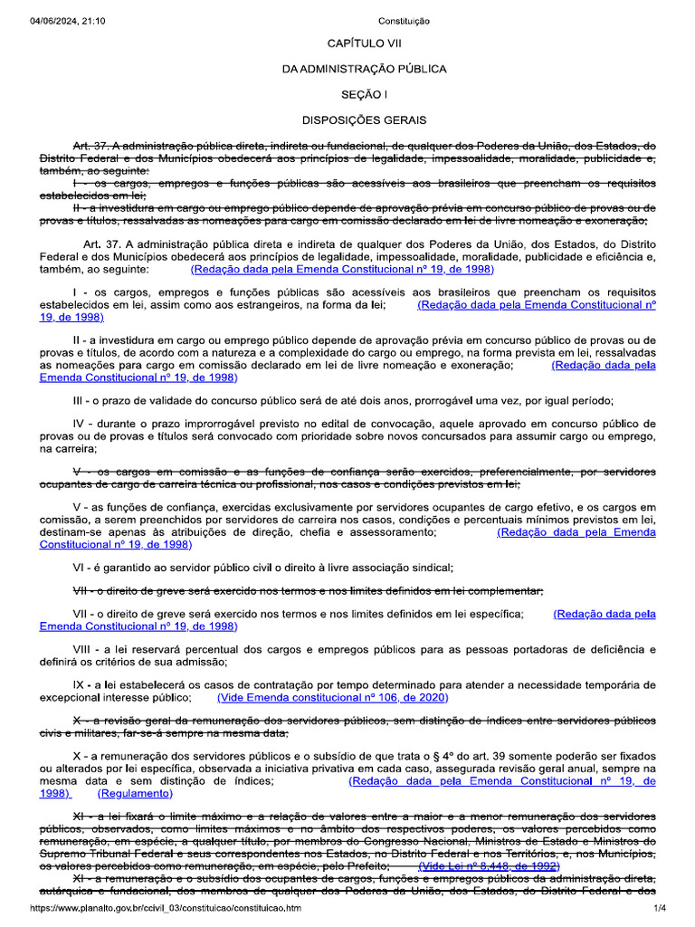 CF 88 Art 37 | PDF
