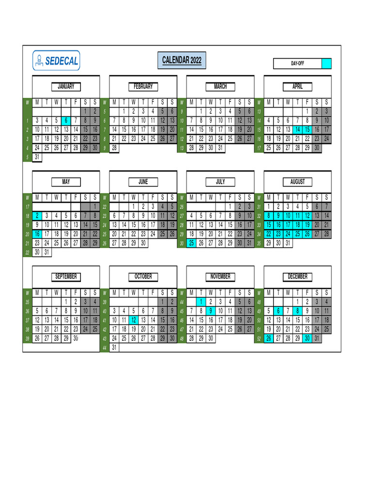 Calendar 2022 | PDF