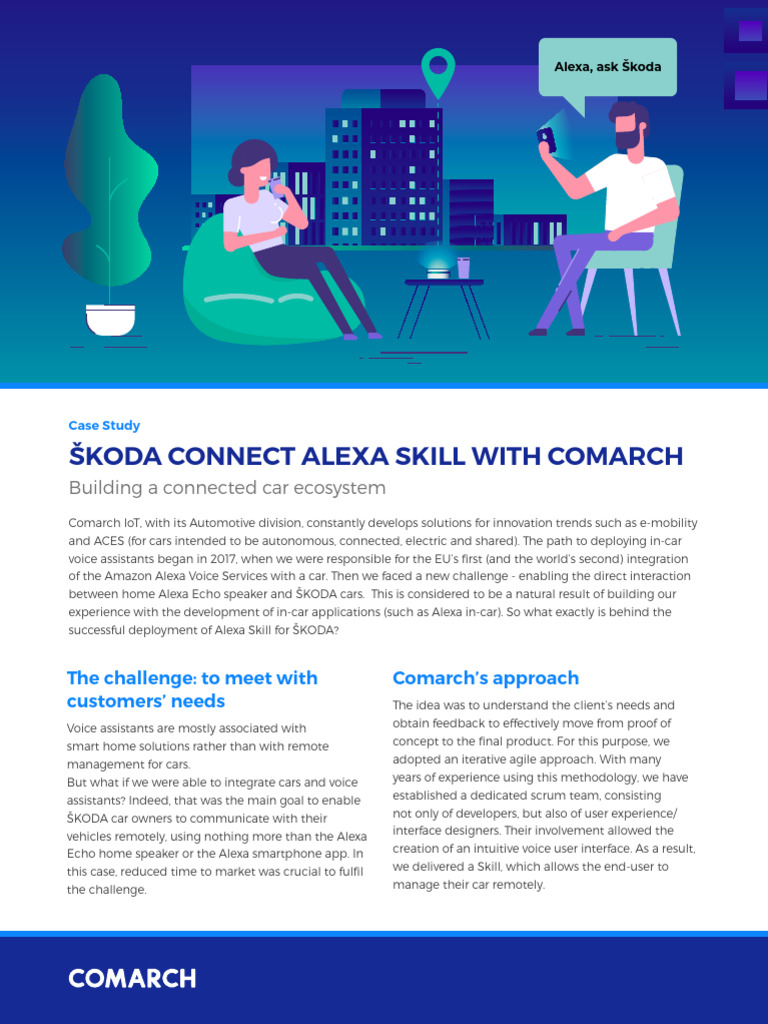 Skoda Connect Alexa Skill With Comarch Final | PDF | Amazon Echo | Internet Of Things