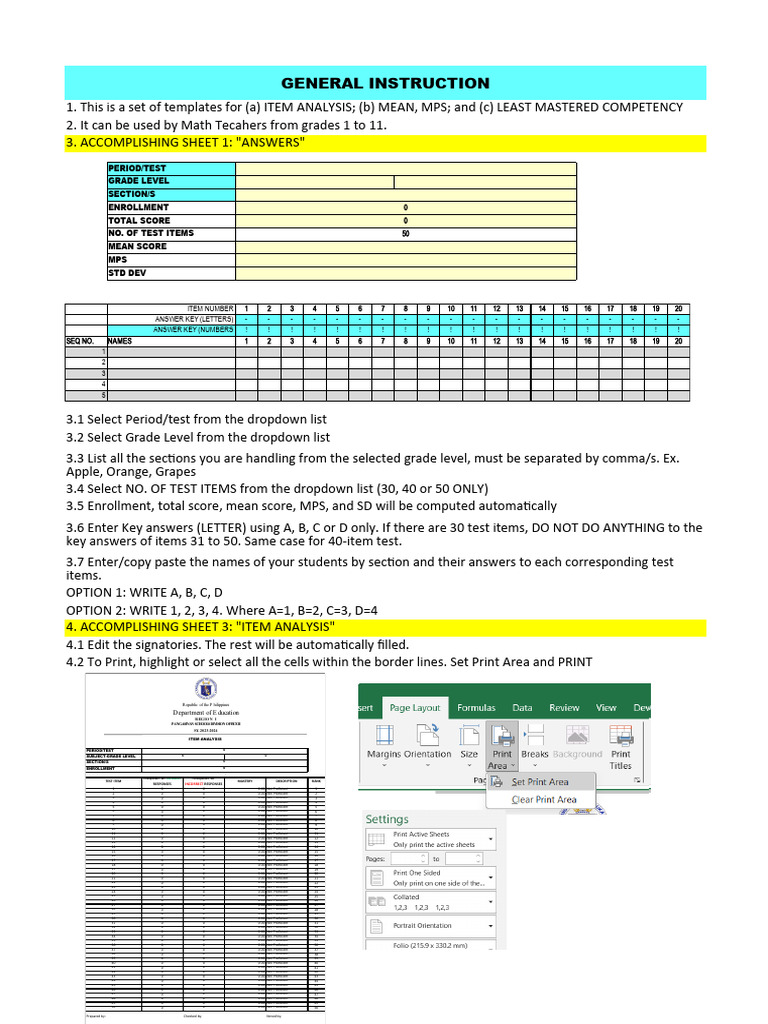 PT Item Analysis For Math 6 Anthurium | PDF