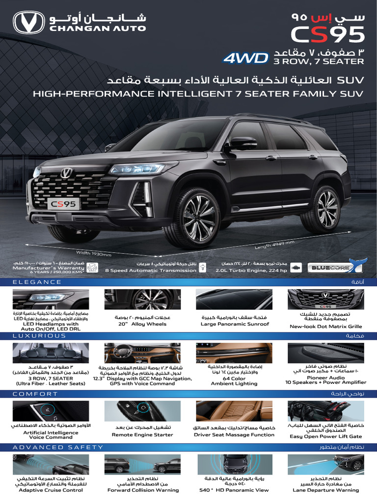 Changan New CS95 - Single Sheeter | PDF | Automotive Industry | Cars Of Japan