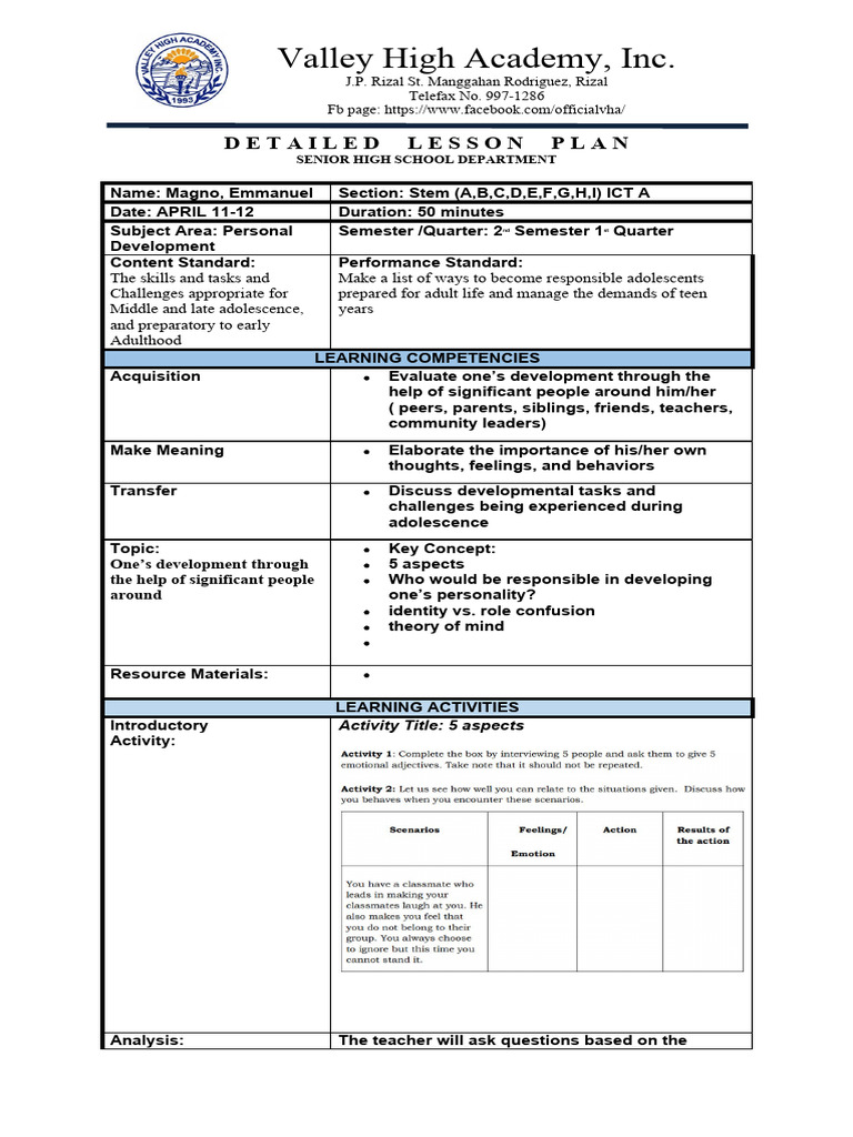 Perdev Week 4 | PDF | Adolescence | Theory Of Mind