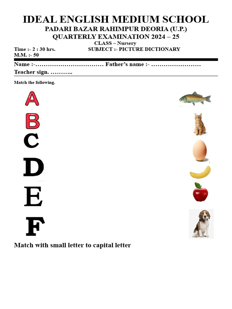 Pic Dict. Nursery | PDF