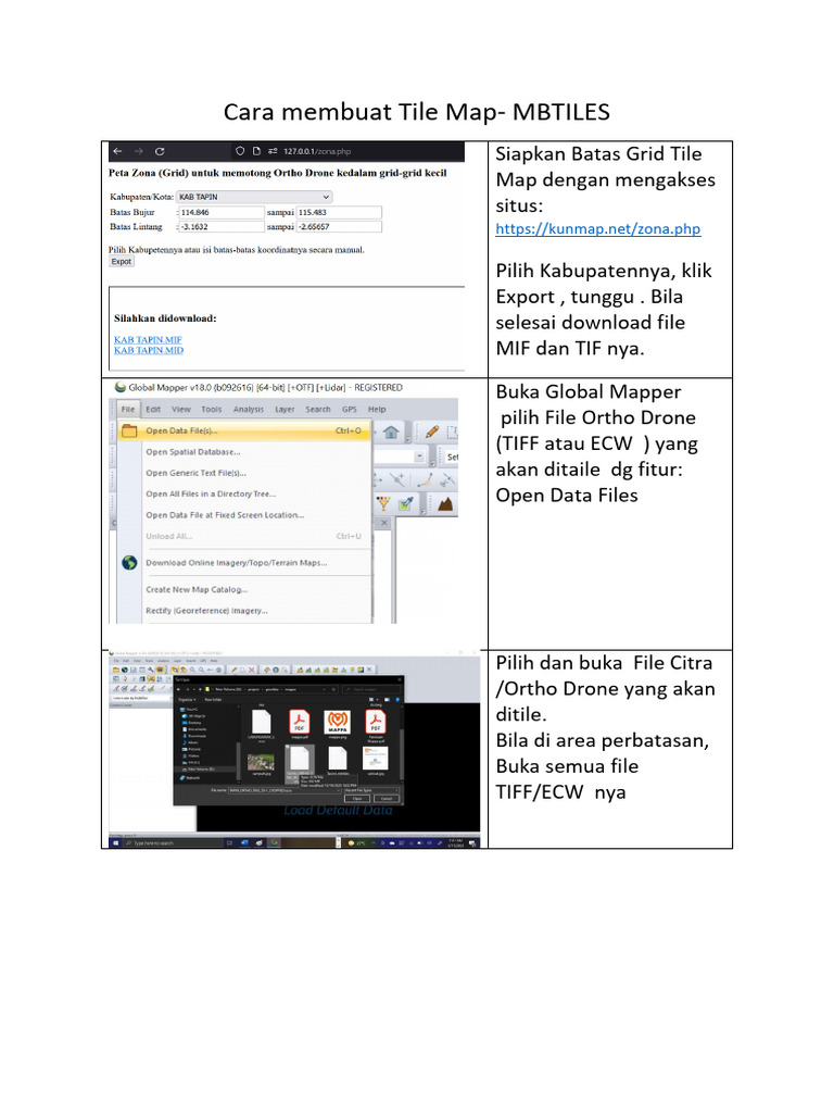 Cara Membuat Tile Map MBTILES | PDF