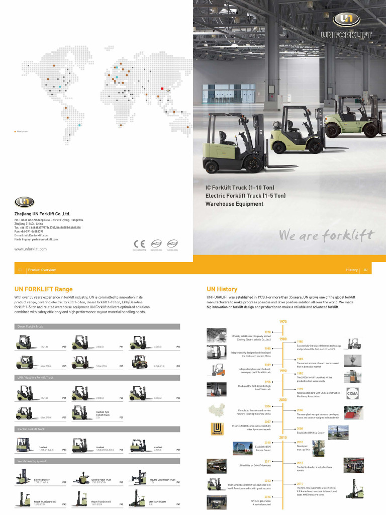 UN Forklift Complete Catalogue | PDF