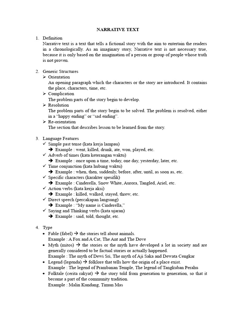 Materi - NARRATIVE TEXT | PDF | Legends | Linguistics