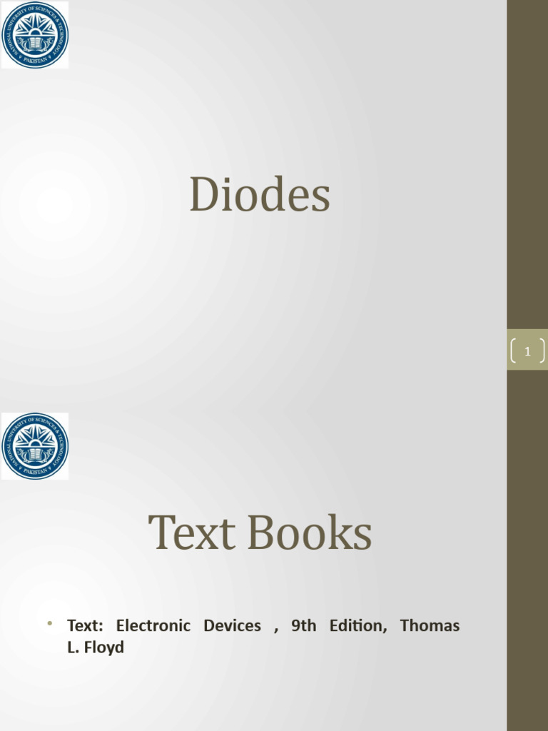 Lecture 2 - Diodes | PDF | P–N Junction | Semiconductors