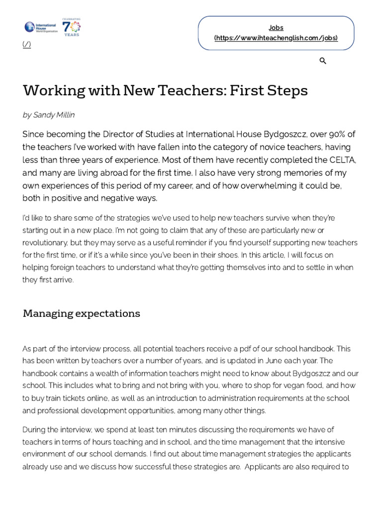 New Teacher Support Strategies | PDF | Public Transport