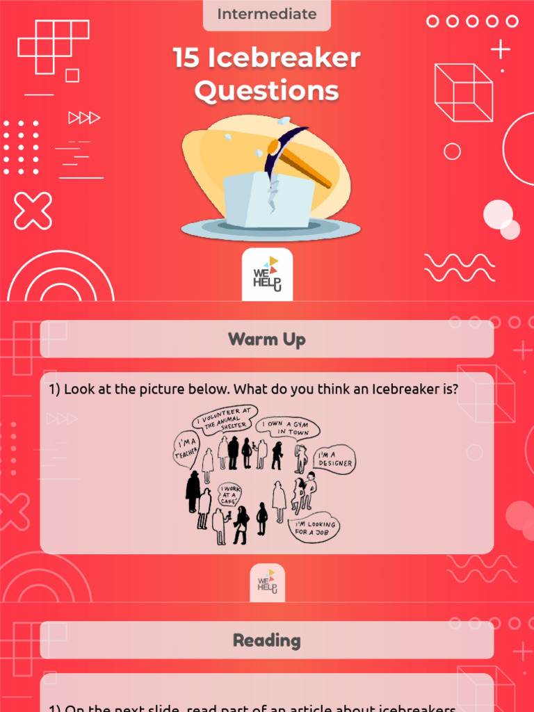 Intermediate - 15 Icebreaker Questions | PDF