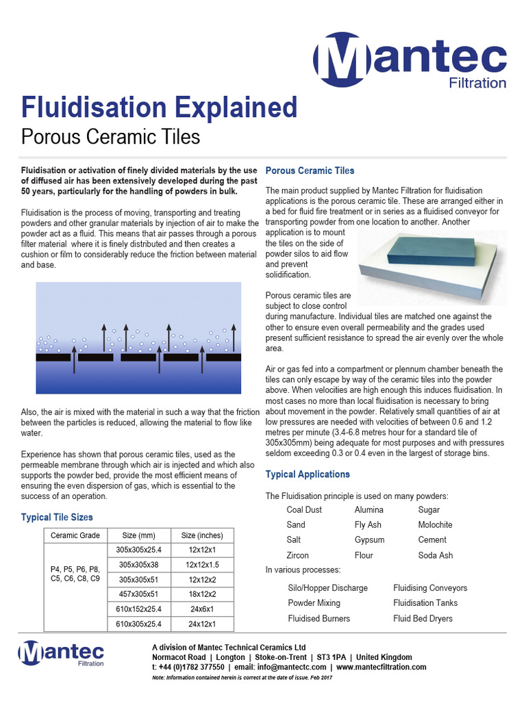 MF Fluidisation Explained v0 | PDF | Fluidization | Ceramics