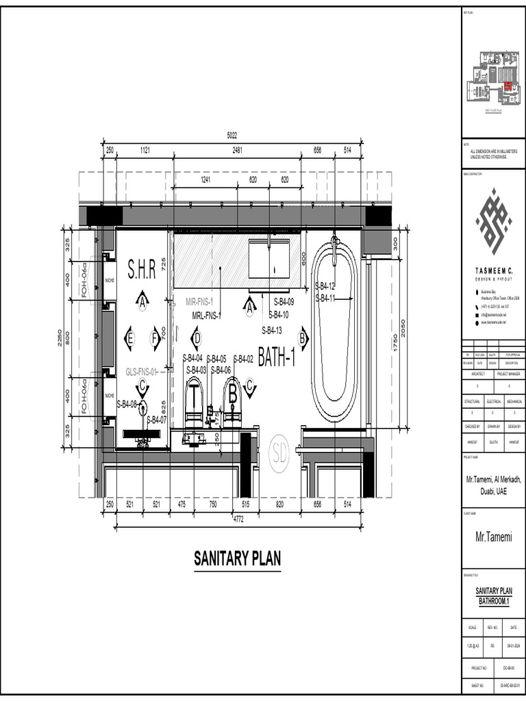 Id Arc 68 02 FF Bathroom.1 Shop Drawings | PDF | Bathroom | Home & Garden
