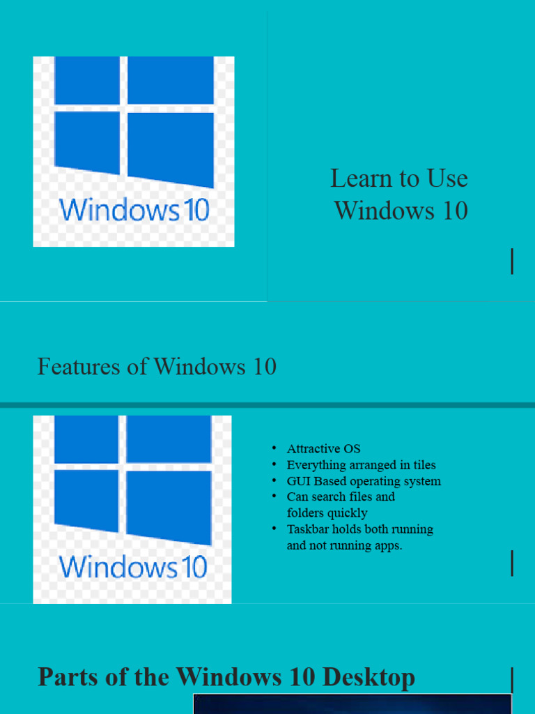 Windows 10 Basics for Class 4 Students | PDF | Window (Computing ...
