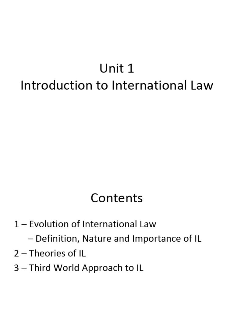 Introduction to International Law Overview | PDF | International Law ...