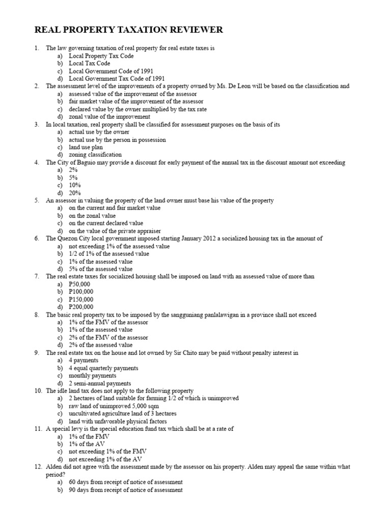 Real Property Taxation Guide | PDF | Property Tax | Taxes