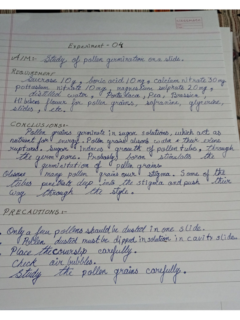 Bio Experiment 4 | PDF