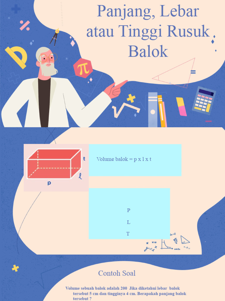 Menghitung Panjang, Lebar Atau Tinggi Balok | PDF