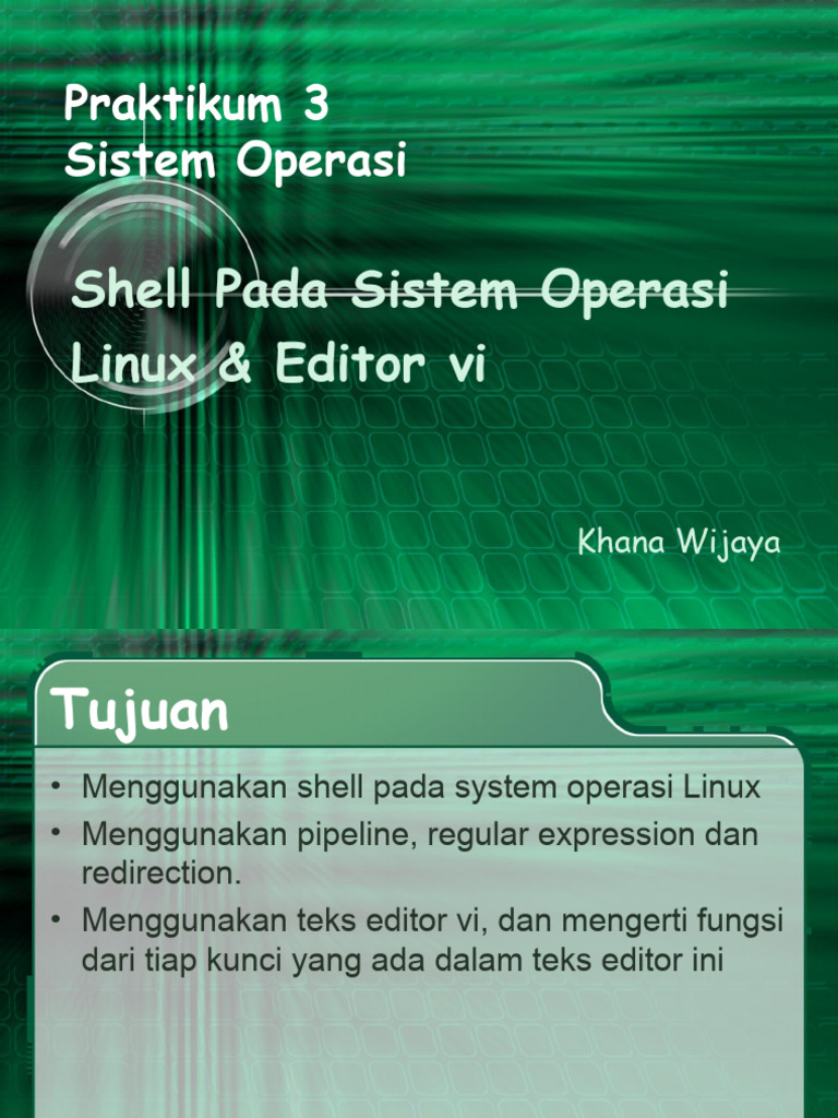 Panduan Shell Linux dan Editor vi | PDF