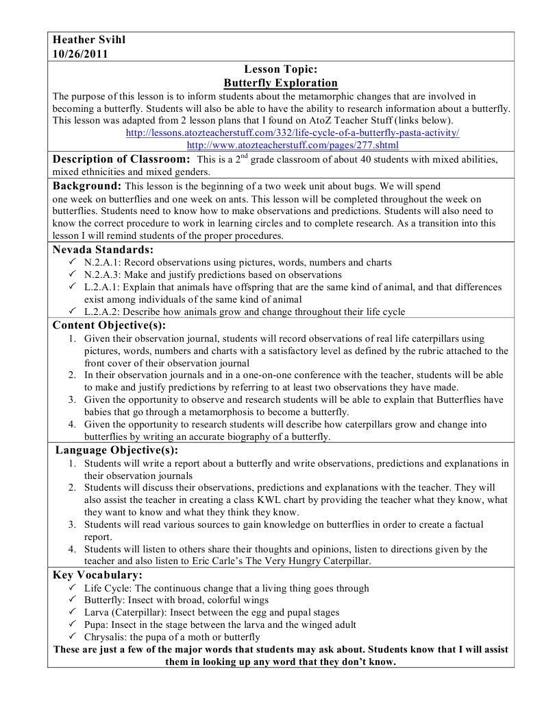 Butterfly Life Cycle Lesson Plans | PDF | Pupa | Butterfly