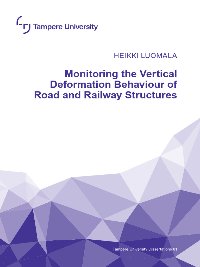Monitoring The Vertical Deformation Behaviour of Road and Railway Structures | PDF | Written ...