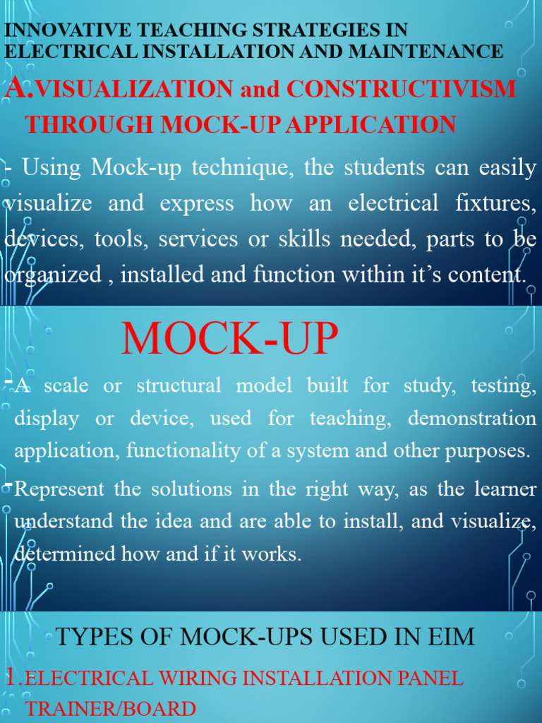 Innovative Teaching Strategies in Electrical Installations and ...