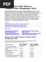 CBSE Class12 Physics Weightage 2026 Clean | PDF | Electromagnetism ...