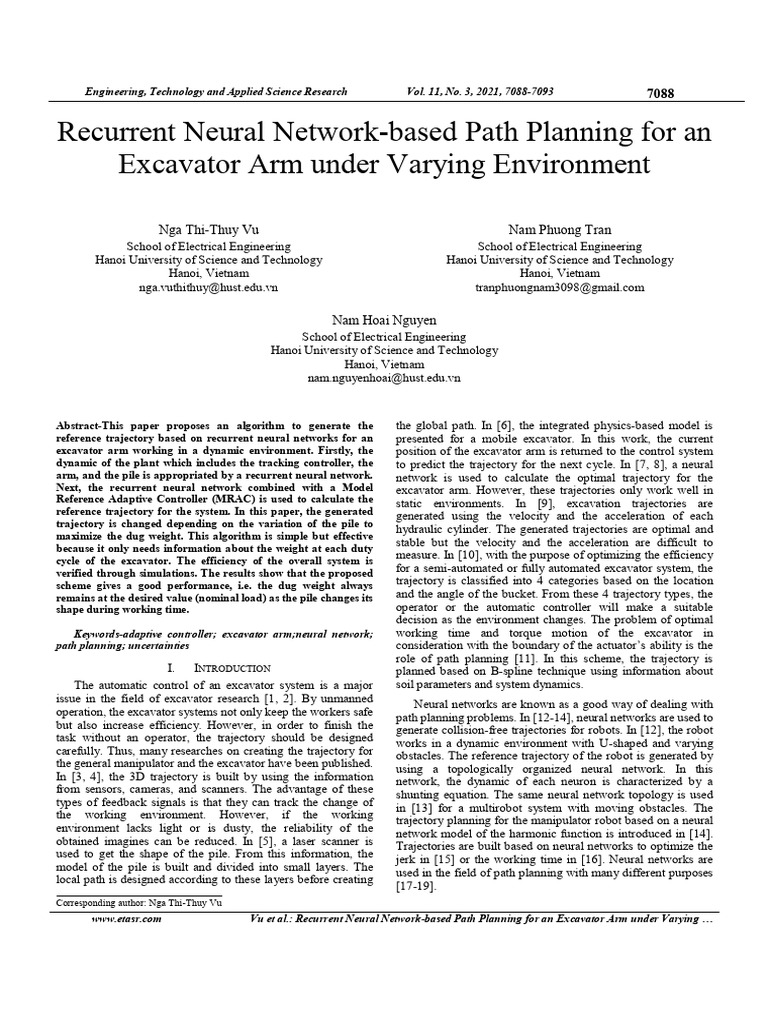 Recurrent Neural Network-Based Path Planning For A | PDF | Control Theory | Artificial Neural ...